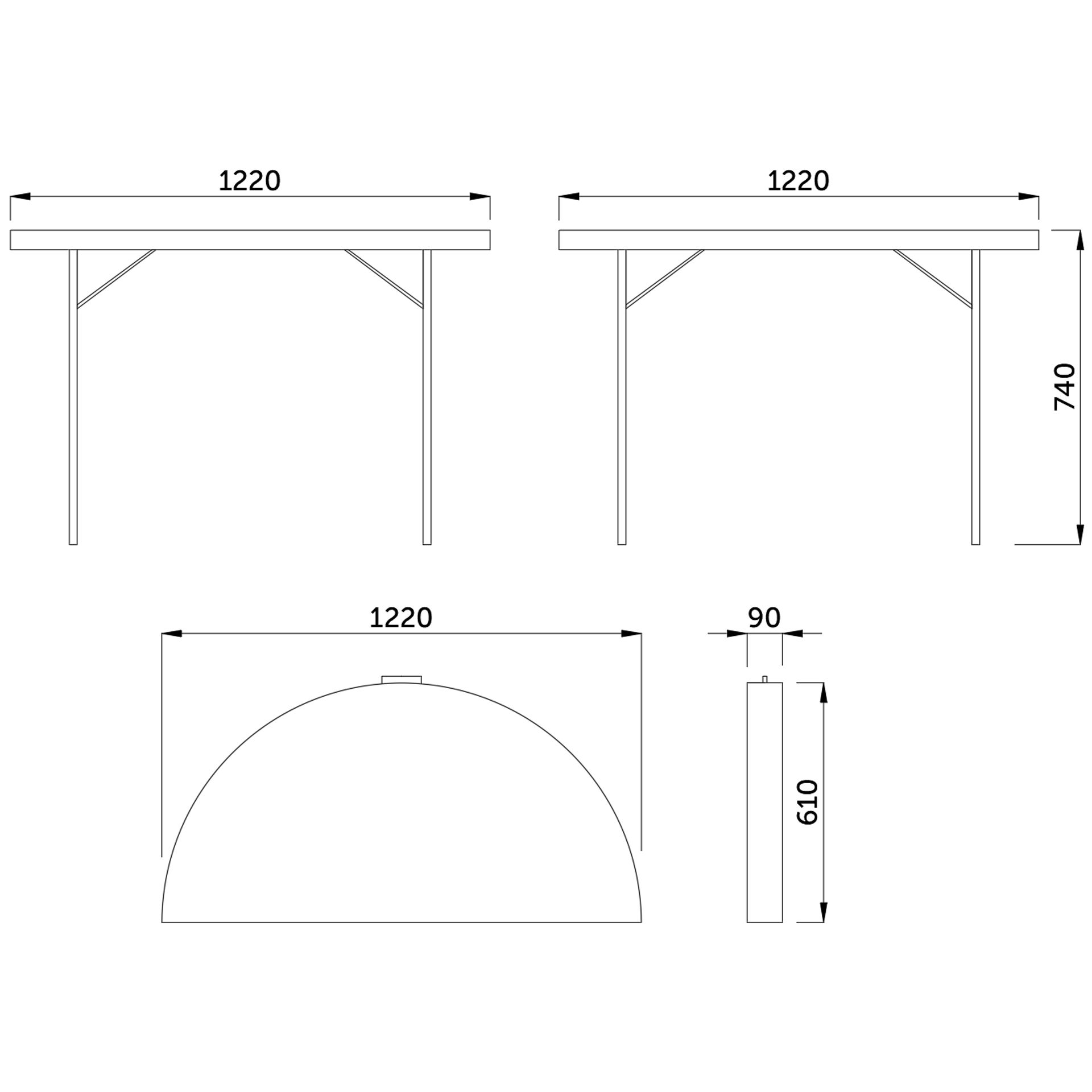 Стол садовый складной, белый, hdpe-пластик, круглый, купить за 5 750 ...